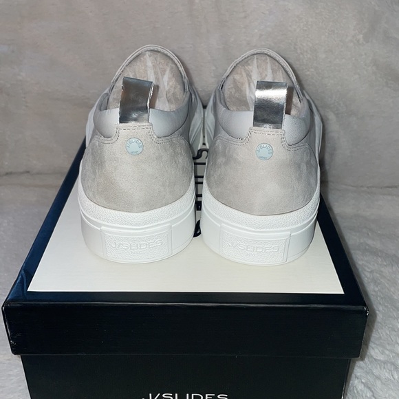 J/SLIDES | Shoes | Nwt Jslides Gia Light Grey Leather | Poshmark